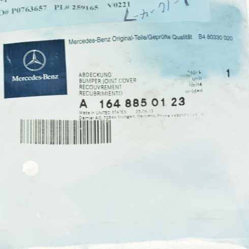 Mercedes Benz Rear Tow Hook Cover Mercedes Benz 1648850123