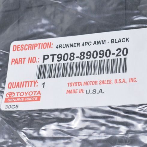 2003-09 Toyota 4Runner 4 Piece Floor Mat Set Toyota OEM PT908-89090-20