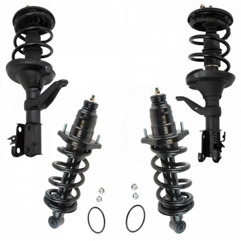Honda Element Front & Rear 4 Piece Strut & Spring Assembly Set TRQ SCA57184